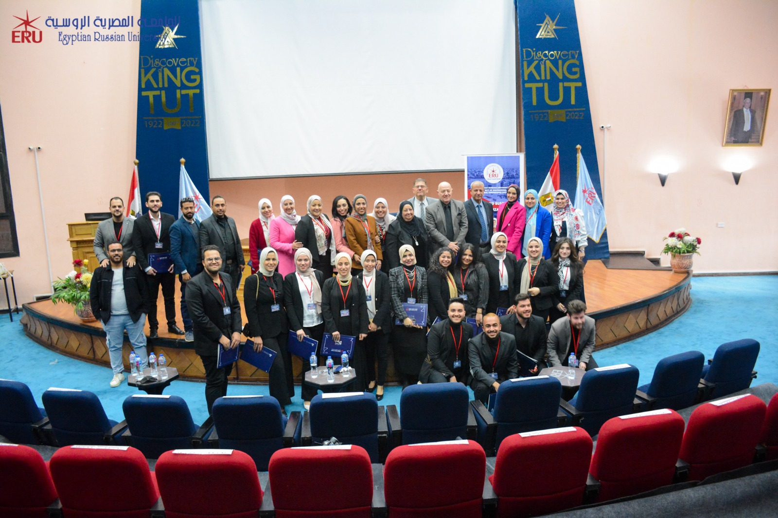 Screenshots from the symposium “Climate and Sustainable Urbanization” at the Egyptian Russian ...